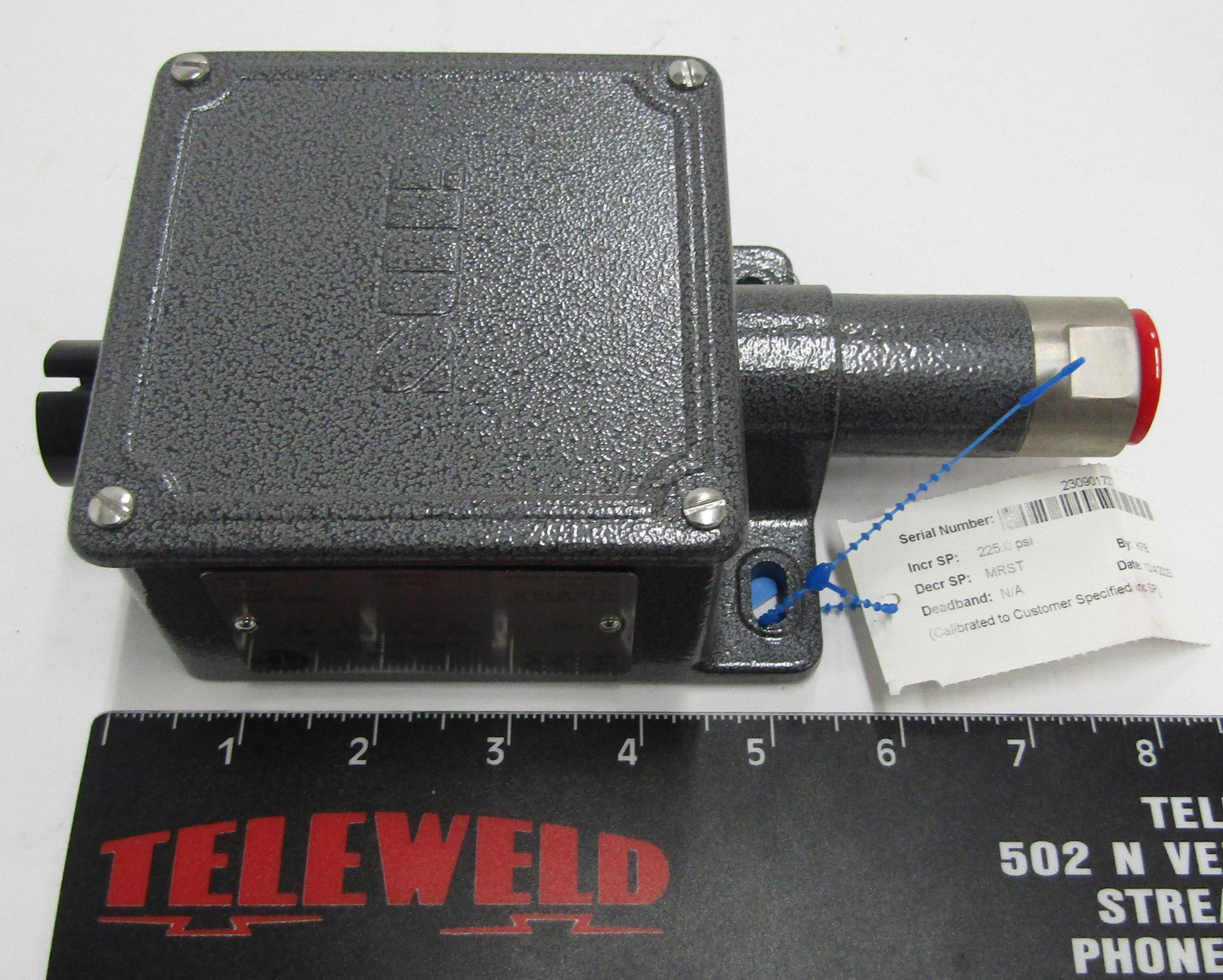 NJ1-102A Pressure Switch set to open @ 225 PSI NCREASING – Teleweld